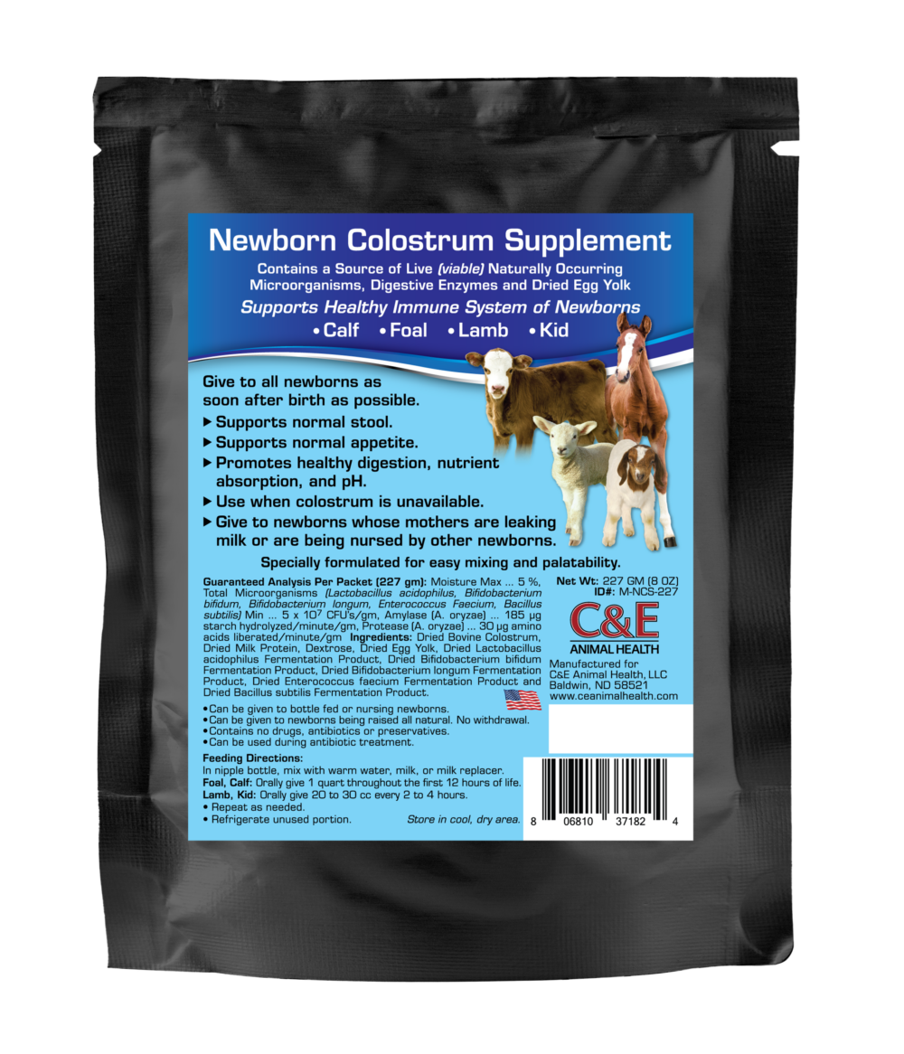 Newborn Colostrum Supplement for Calves – C&E Animal Health, LLC