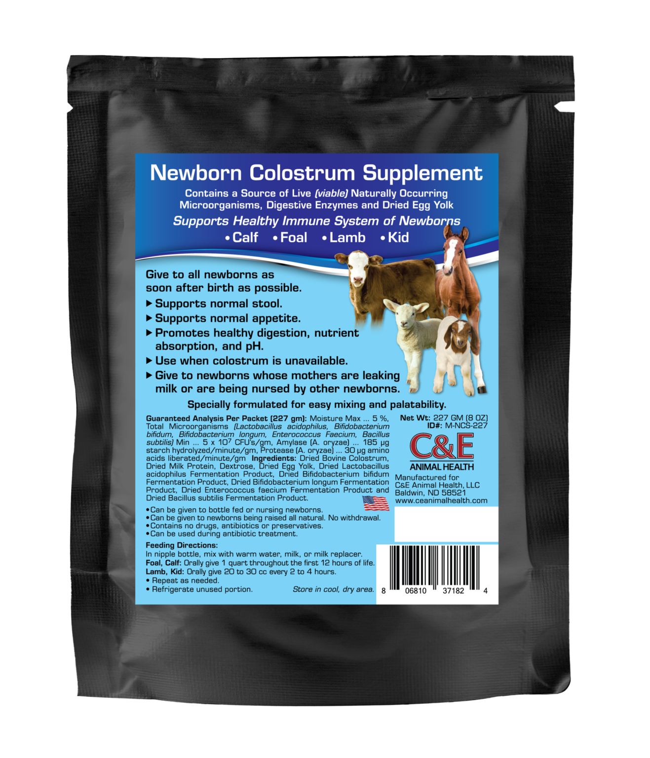 Newborn Colostrum Supplement for Calves – C&E Animal Health, LLC